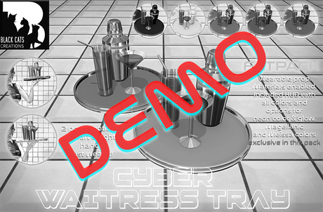 Second Life Marketplace - [BCC] Cyber Waitress Tray - DEMO - ADD ME